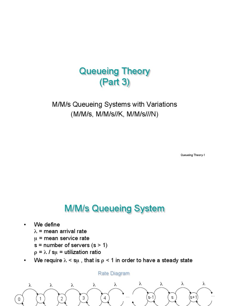 Queueing Theory M/M/s Systems | PDF | Operations Research ...