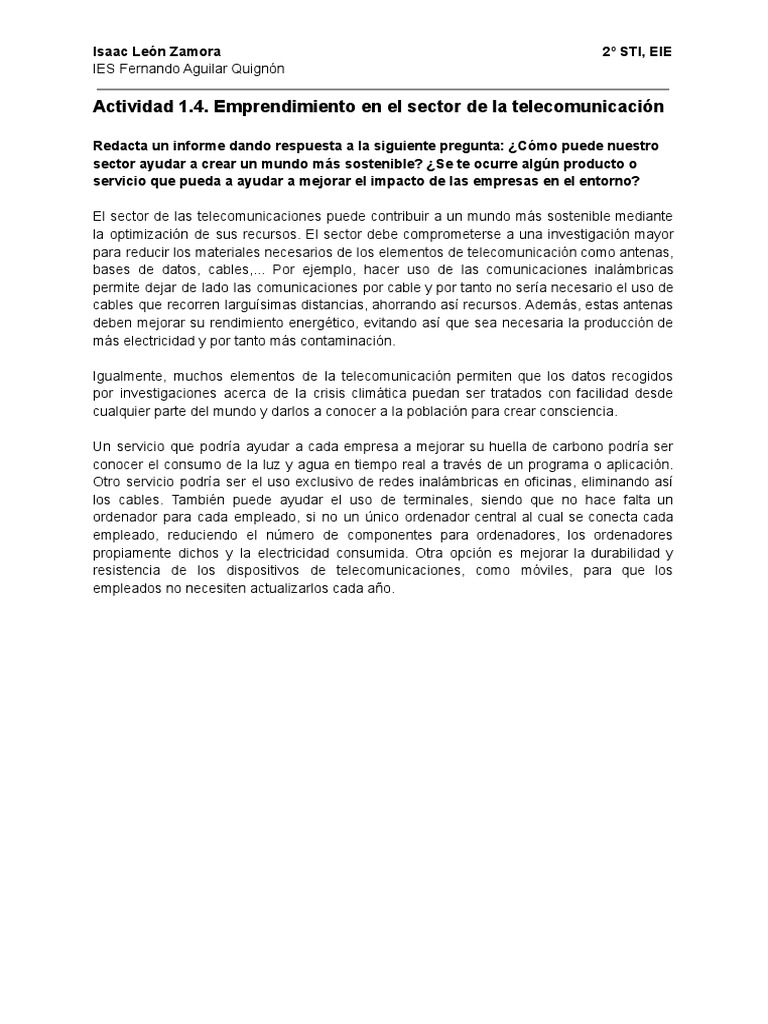 Actividad 1.4 - Isaac León Zamora, EIE | PDF