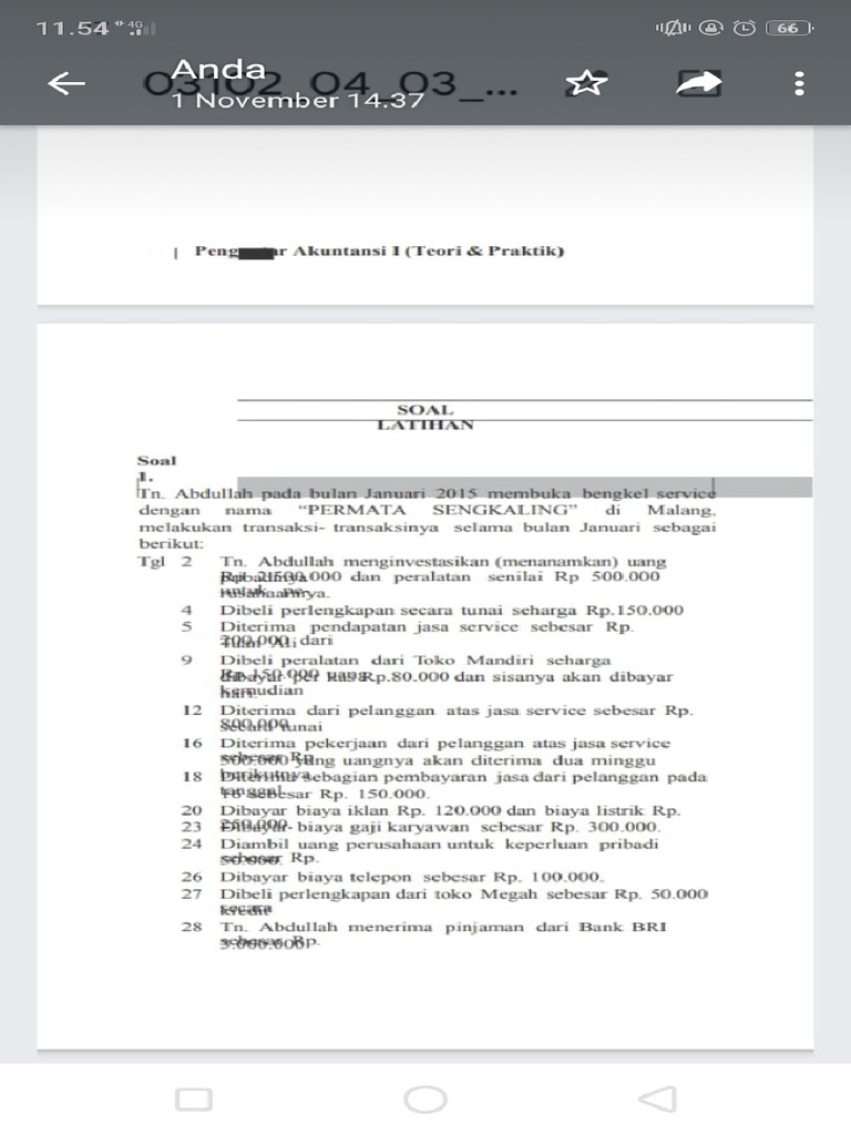 P.akutansi 1 Pak Abdulah (ZZL) 2022,11 | PDF