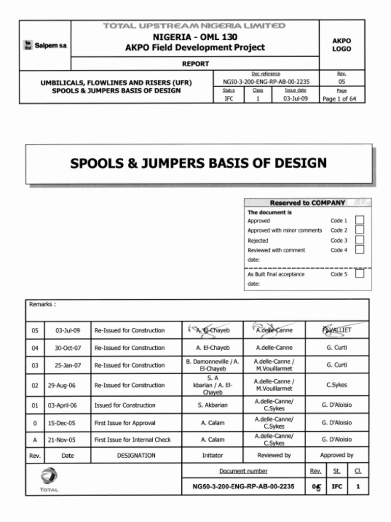 NG50!3!200-EnG-RP-AB-00-2235 Spools & Jumpers Basis of Design | PDF ...