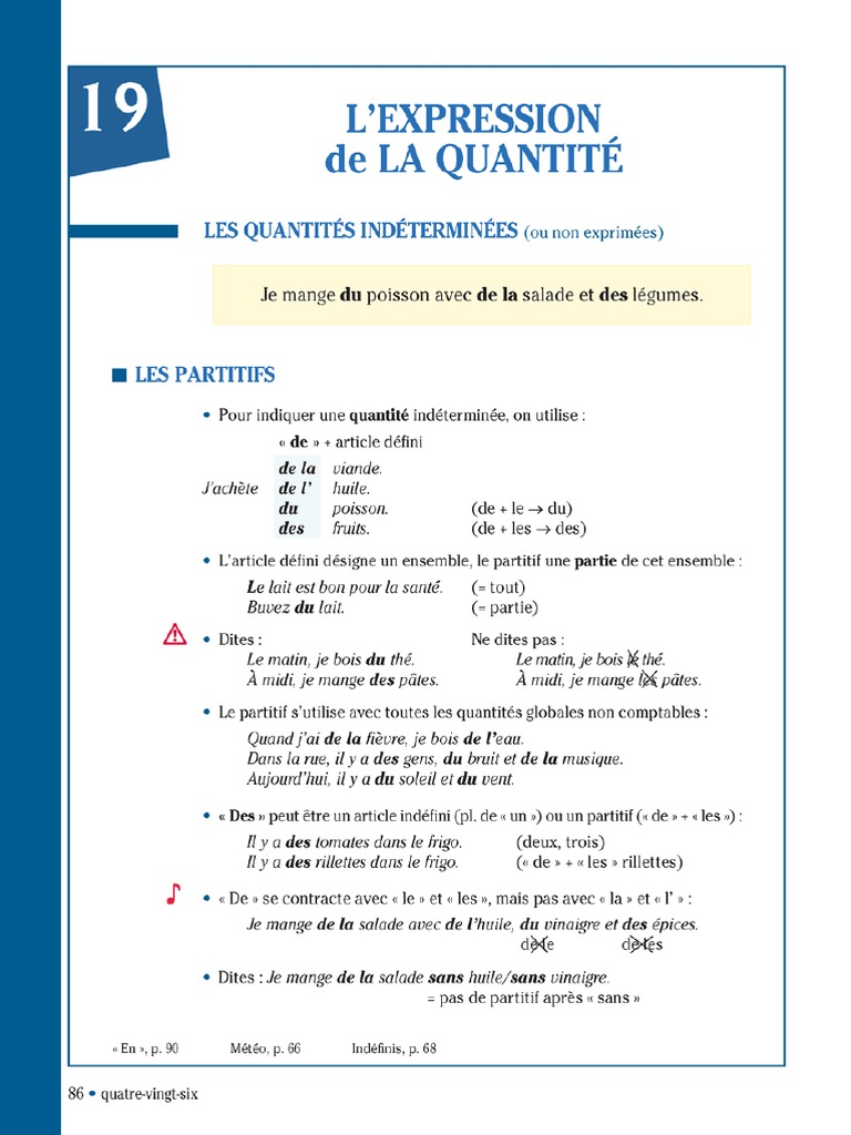 Les Partitifs | PDF