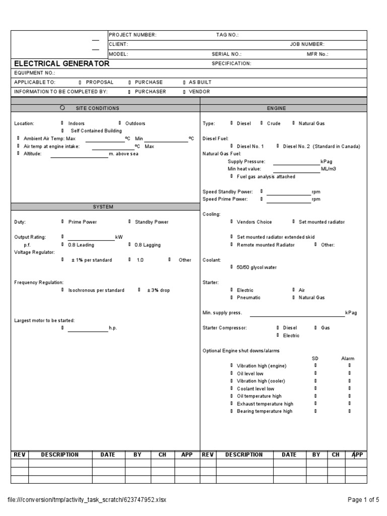 Datasheet Spec 4711 Electrical Generator | PDF | Electric Generator ...