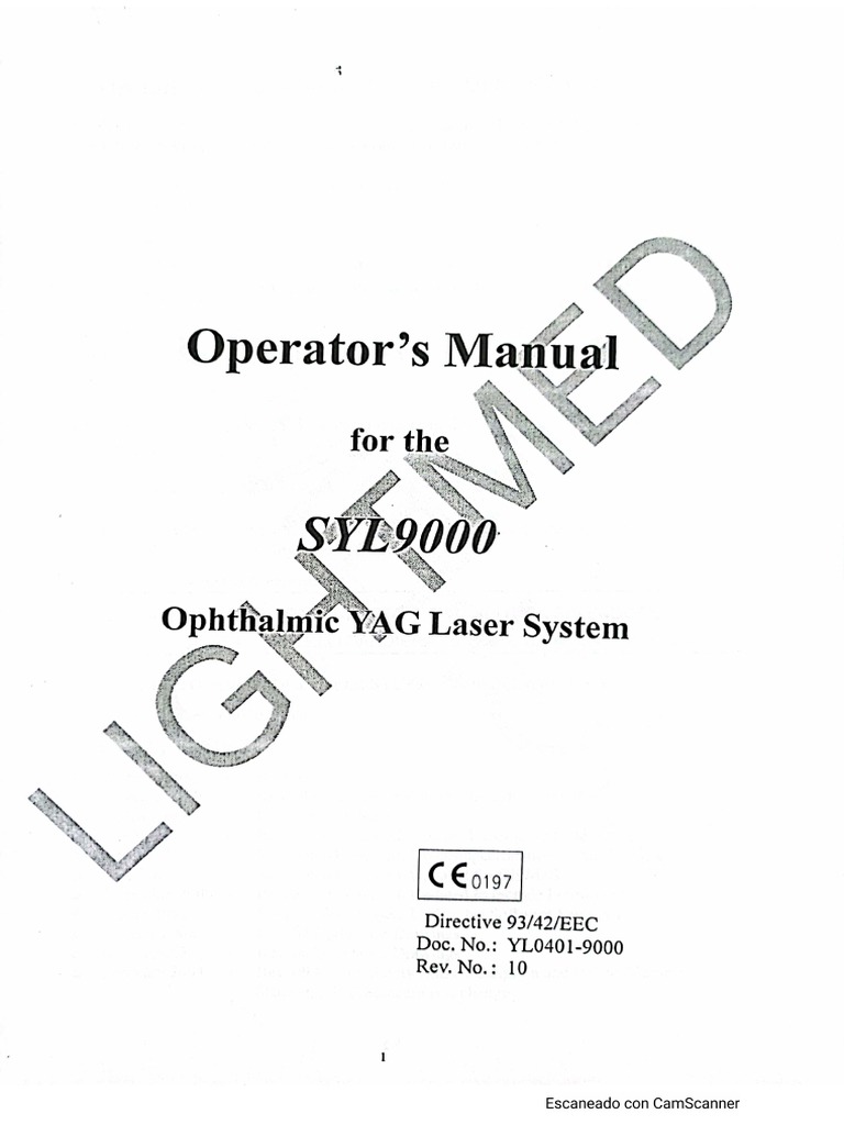 Yag Laser Syl 9000 | PDF