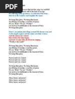 The Hands of God Lyrics | PDF