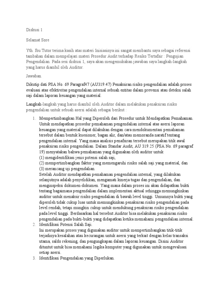 Diskusi I EKSI4206 | PDF