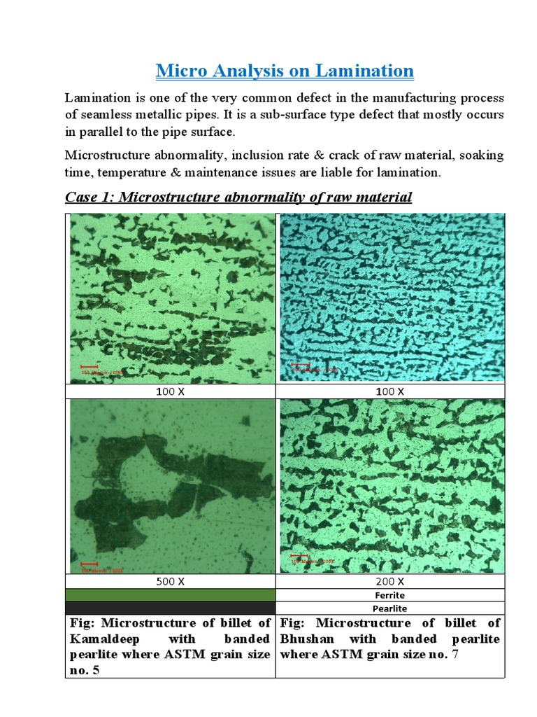 Micro Analysis On Lamination | PDF | Steel | Microstructure