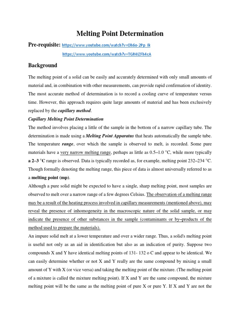 Melting Point Manual Pdf Melting Point Molecules