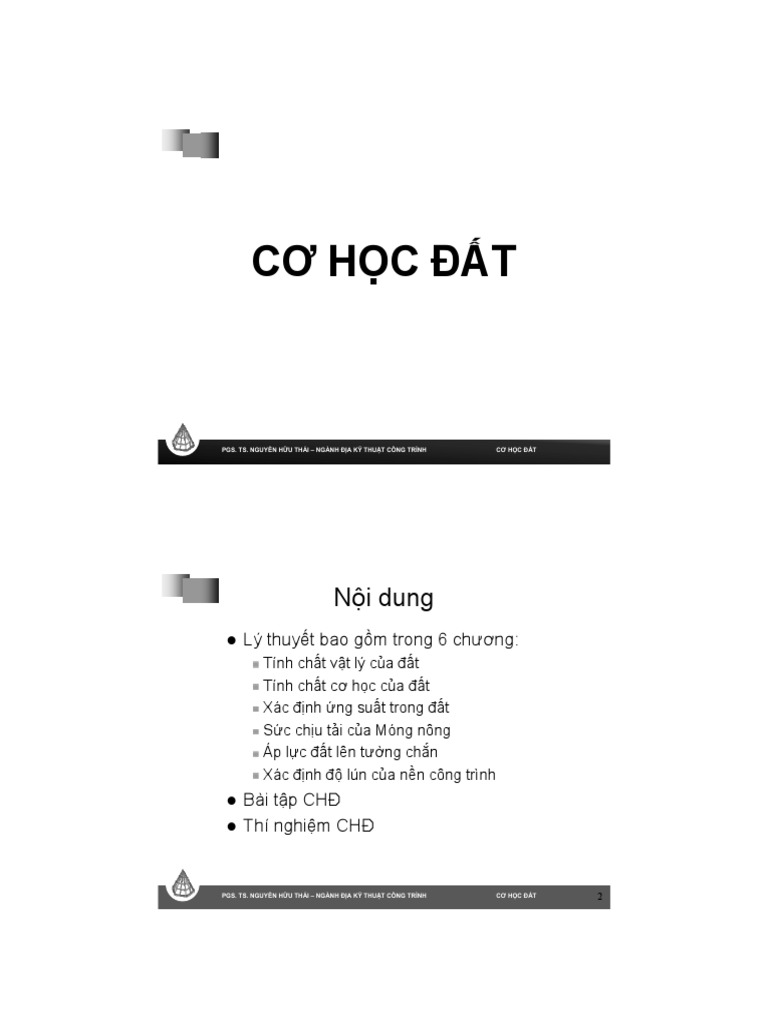 (123doc) Khai Quat Ve Co Hoc Dat Bai Giang Co Hoc Dat | PDF