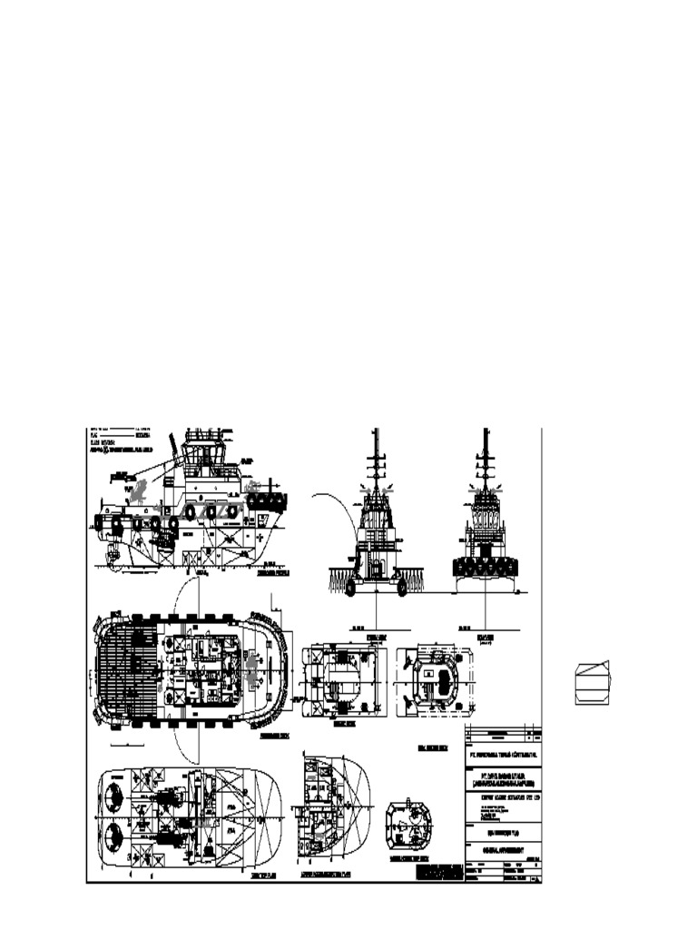 E6379G-G101r0 33M HARBOUR TUG - General Arrangement - Copy-Model | PDF