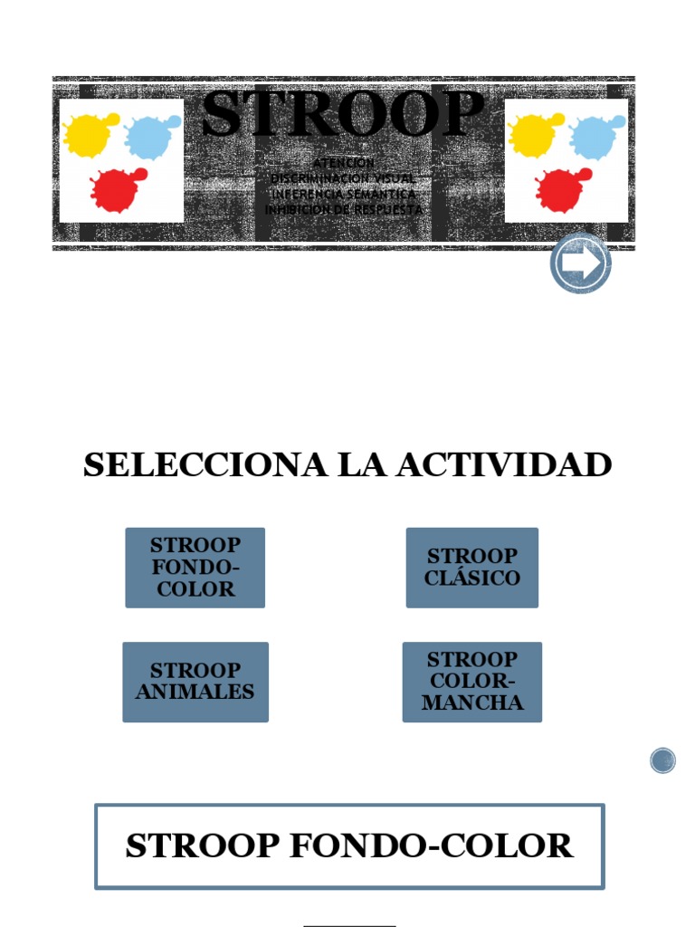 Actividades Basadas en El Test Stroop | PDF | Negro | Azul