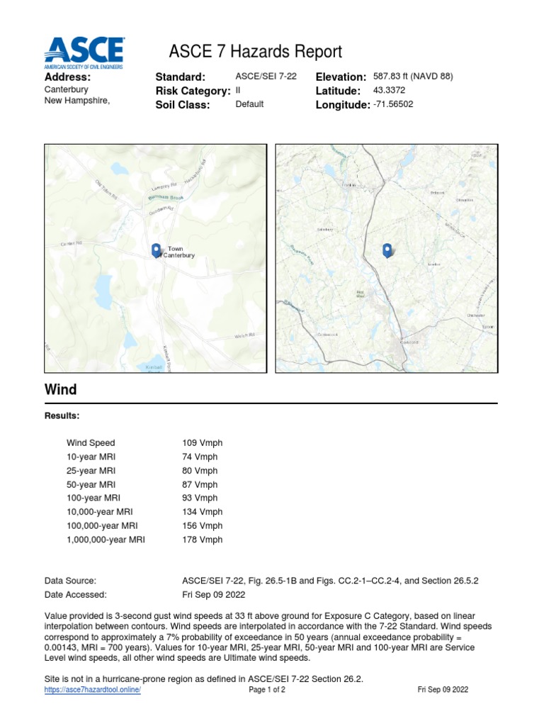 ASCEDesign Hazards Report | PDF | Wind Speed | Legal Liability