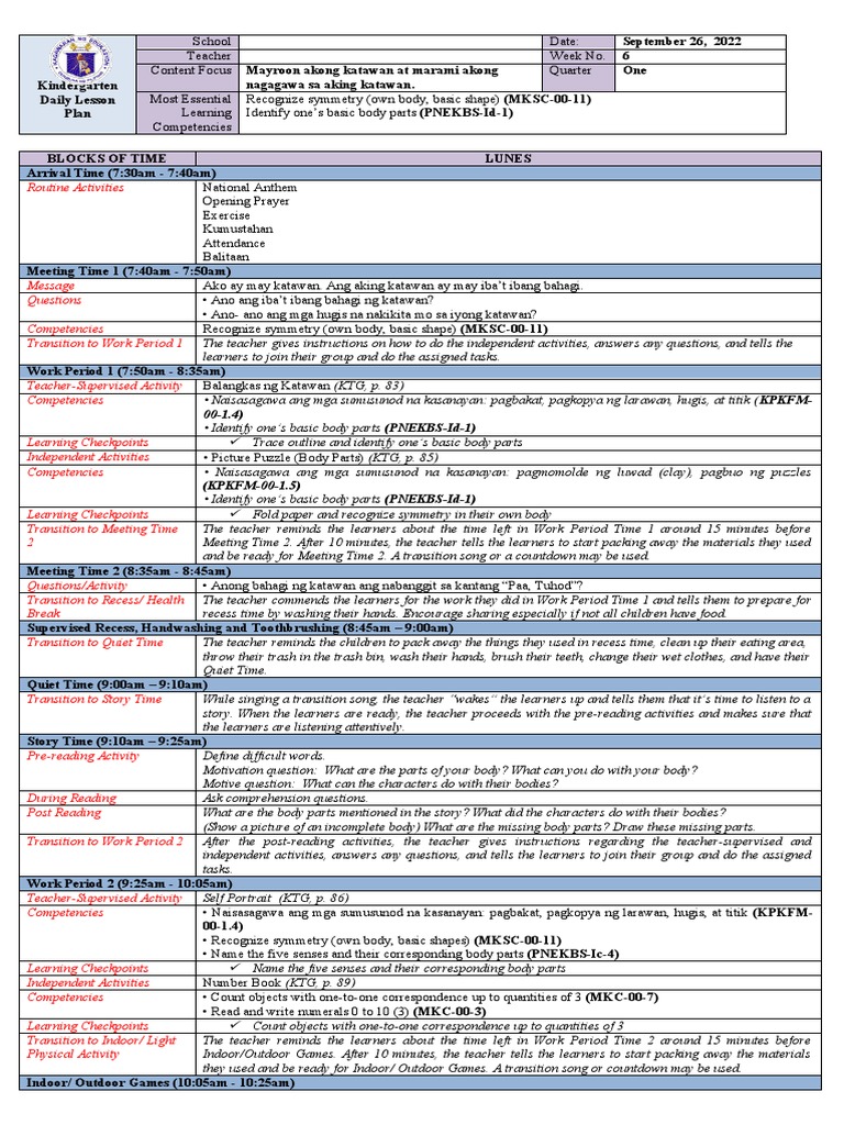 DLP Week 6 Day 1 5 | Download Free PDF | Teachers | Learning
