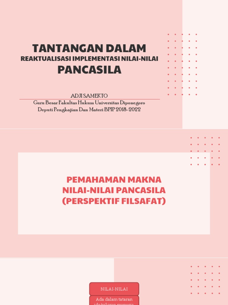 Materi - 262 - 1. Reaktualisasi Implementasi Nilai-Nilai PANCASILA ...