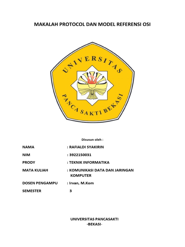 Rafialdi .S (3922150031) Makalah Protocol Dan Model Referensi Osi | PDF