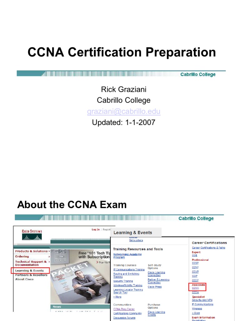 Ccna Preparation Cisco Certifications Internet Standards
