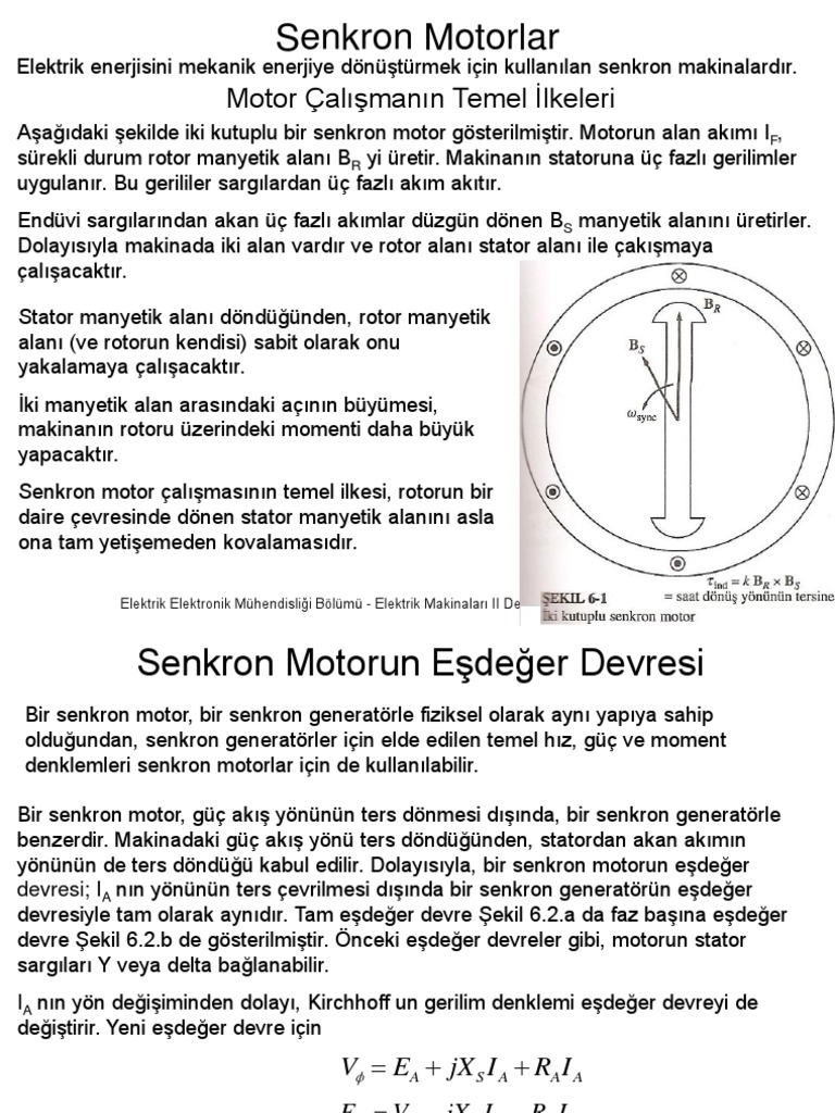 06-Senkron Motorlar | PDF