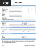 Biodata Form (Long) | PDF