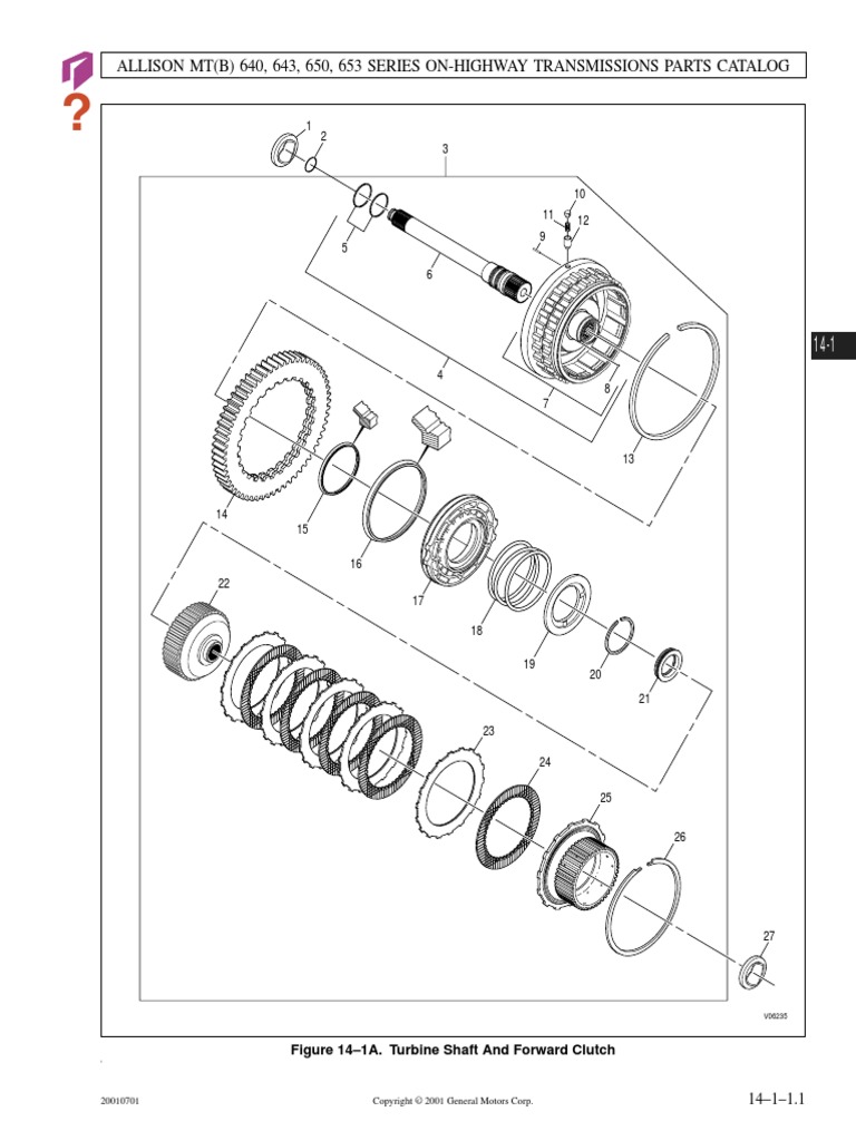 Allison MT (B) 640, 643, 650, 653 Series On-Highway Transmissions Parts Catalog | Download Free ...