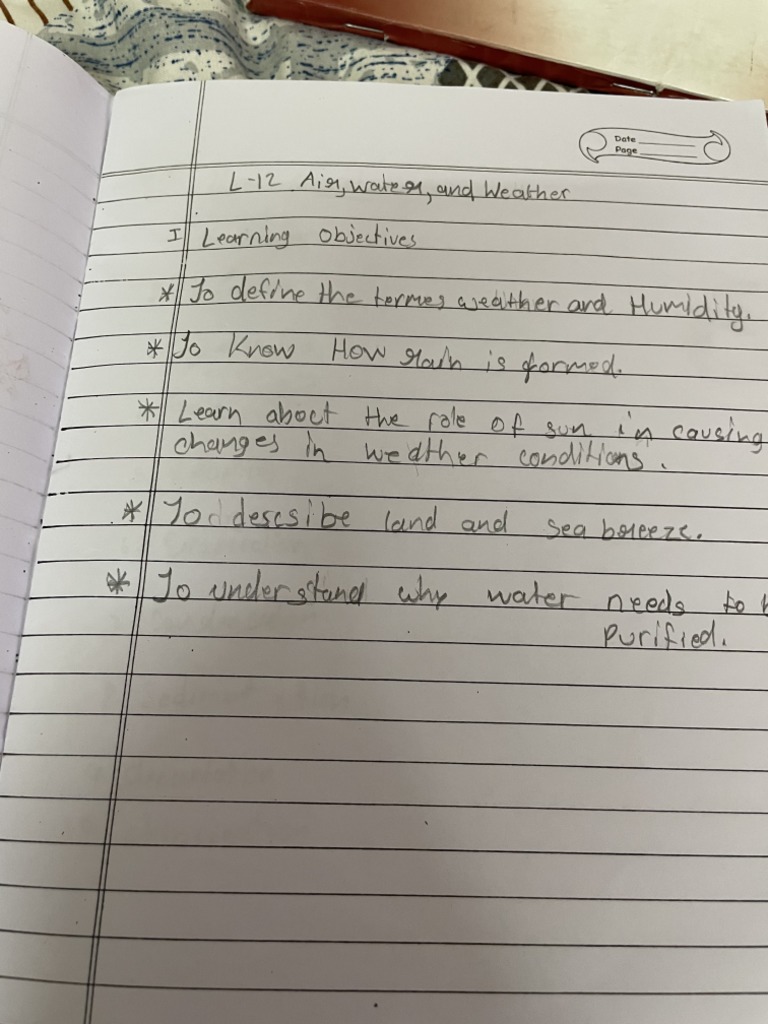 Lesson 12 Air, Water and Weather Notes | PDF