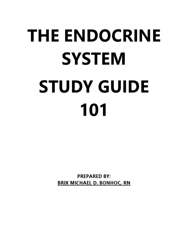 The Endocrine System Study Guide 101 PDF | PDF | Endocrine System | Hormone