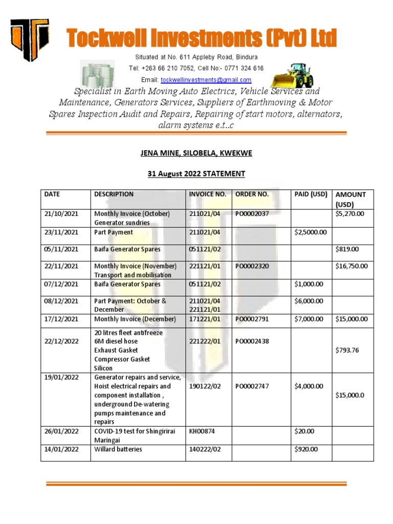 Jena Mine Statement17 August 2022 | PDF | Electric Generator ...