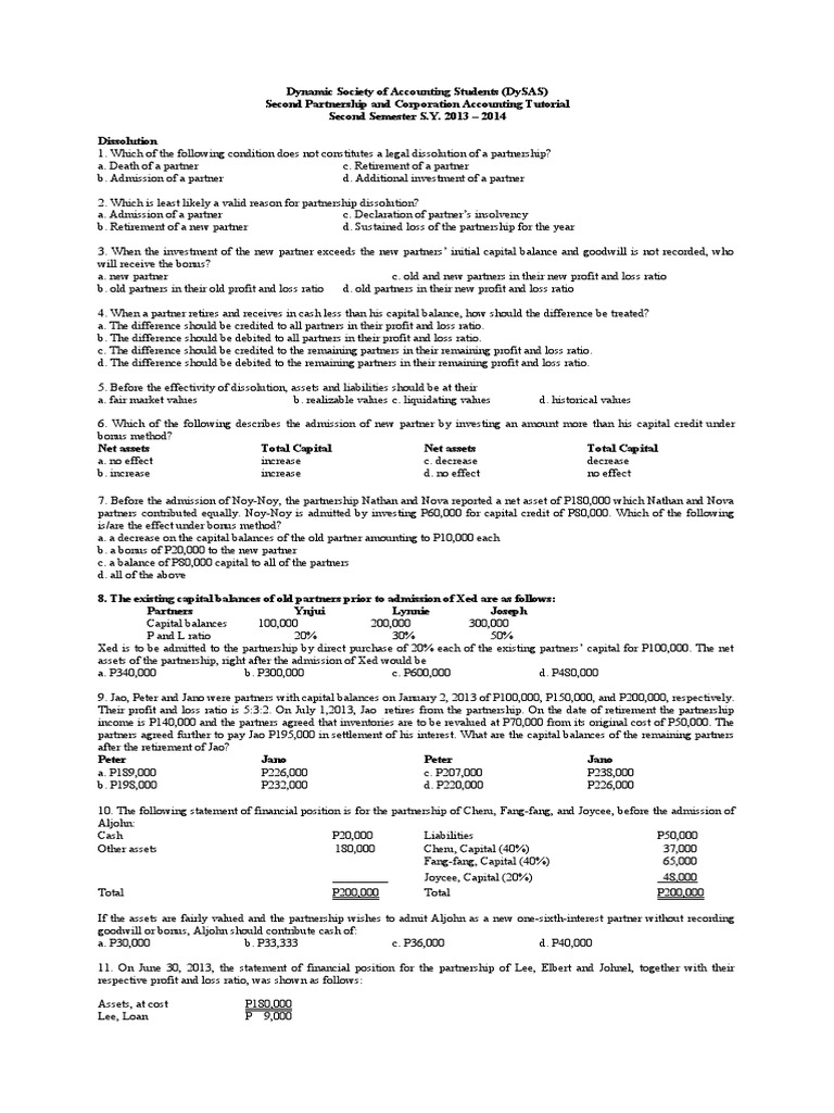 Acctg 2 - 2nd Mimeo | PDF | Debits And Credits | Business Economics