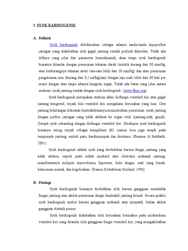 LP Syok Kardiogenik | PDF