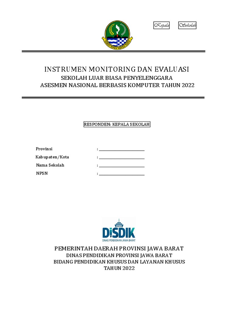 Instrumen Monev KS ANBK | PDF