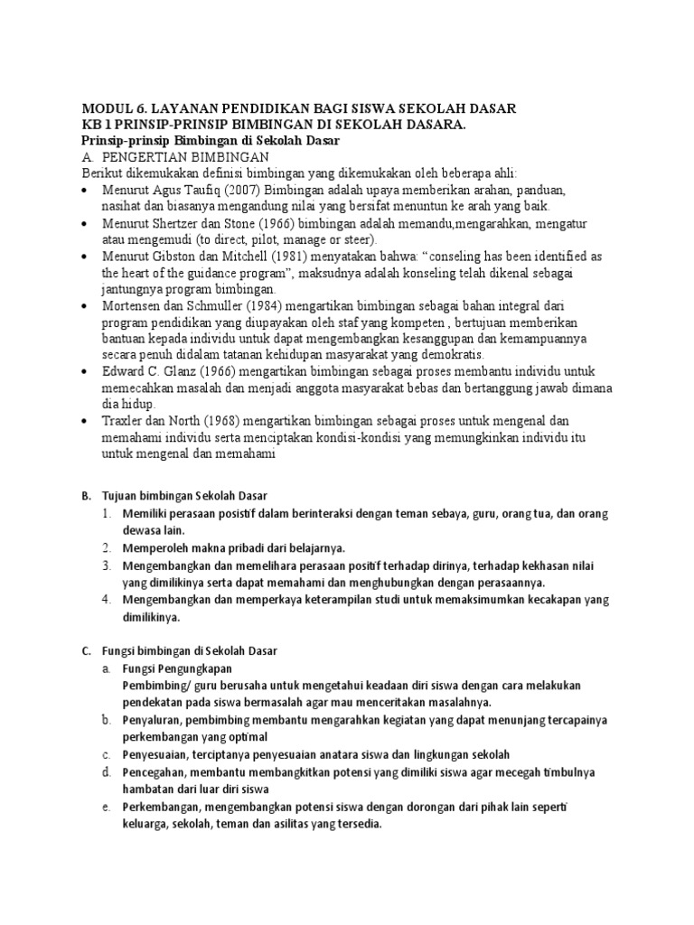 RESUME Perspektif Pendidikan SD Modul 6-7 | PDF | Karier & Perkembangan