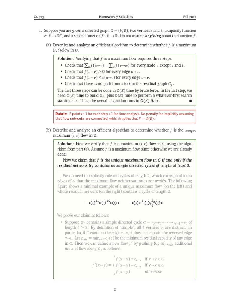 f22 hw7 Sol | PDF | Mathematical Concepts | Theoretical Computer Science