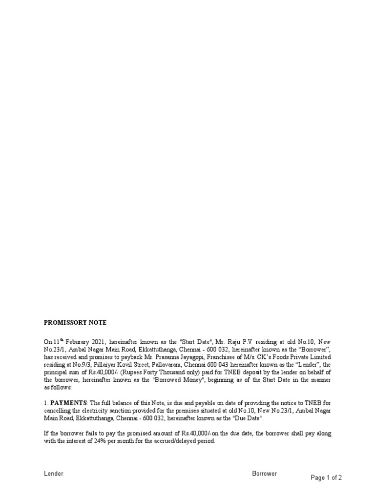 Promissory Note | PDF | Arbitration | Lease