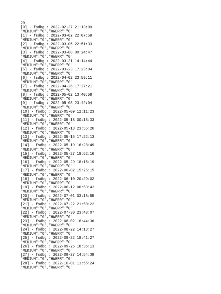fsdbg Log Entries Overview | PDF | Computers