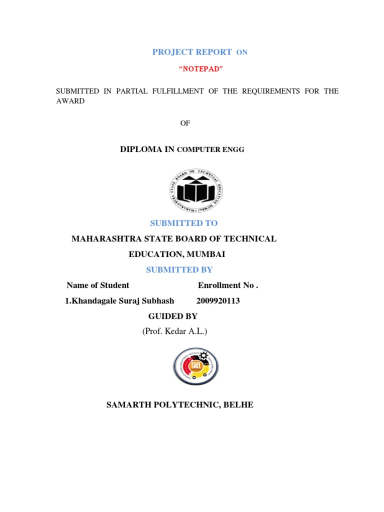 Ajp (Notepad) Report | PDF | System Software | Software Engineering