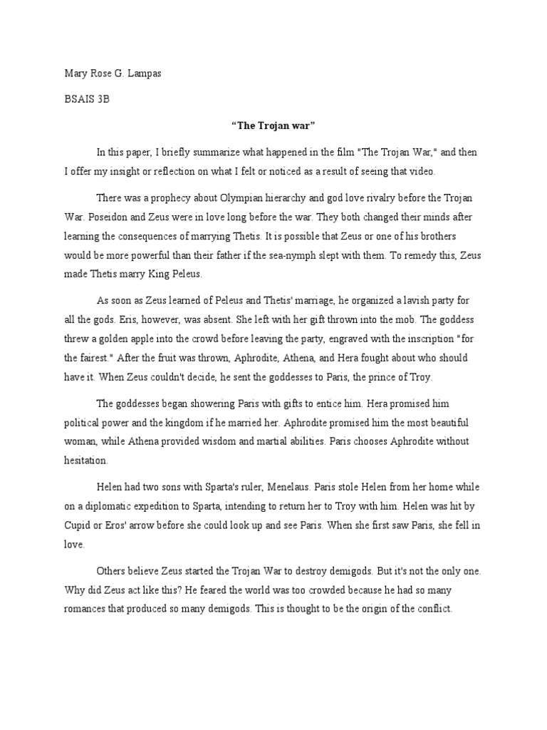 The Trojan War | PDF | Trojan War | Helen Of Troy