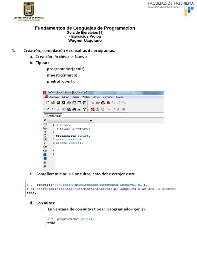 Guia de Ejercicios Prolog | PDF