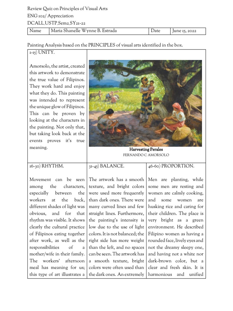 Principles of Visual Arts | PDF | Paintings | Color