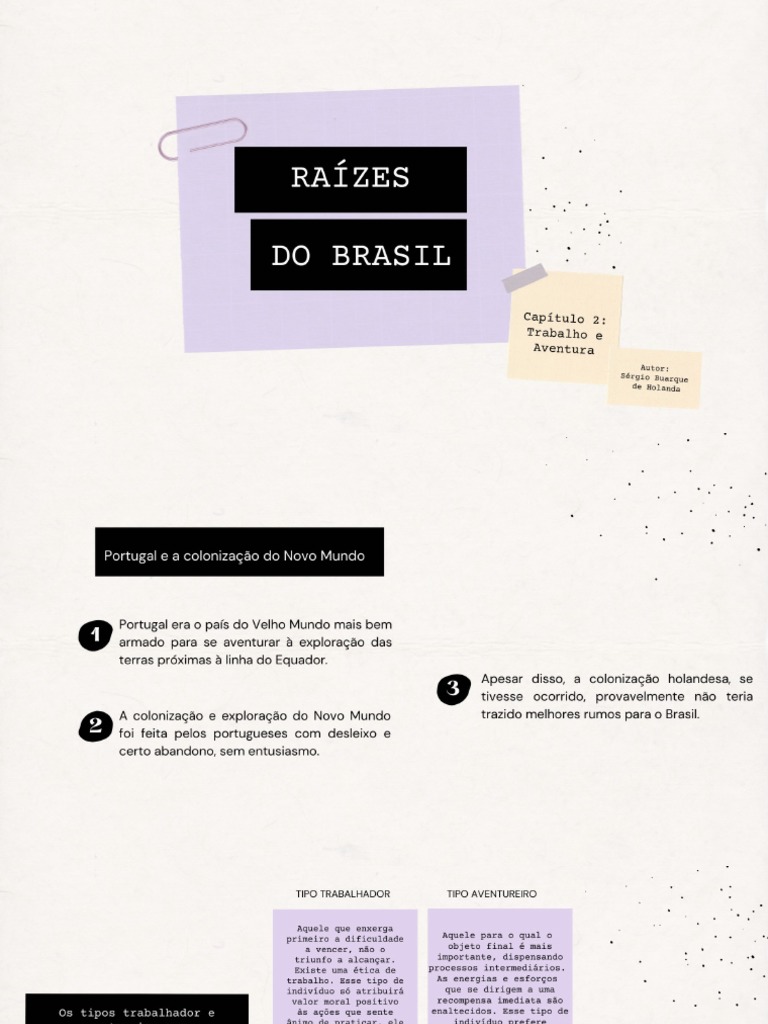 Raizes Do Brasil - Capitulo 2 Trabalho e Aventura | PDF