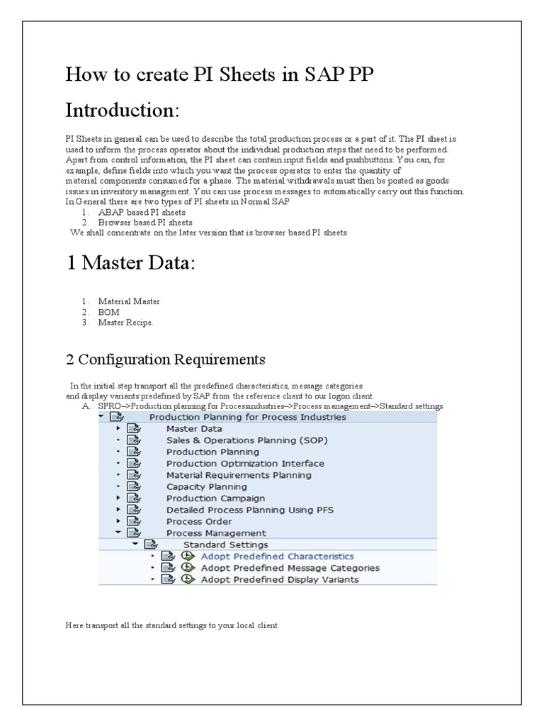 How To Create PI Sheet QRG | PDF | Database Transaction | Software ...