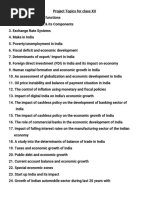 72 Topics For Economics Project | PDF | Economy Of India | Economic Growth