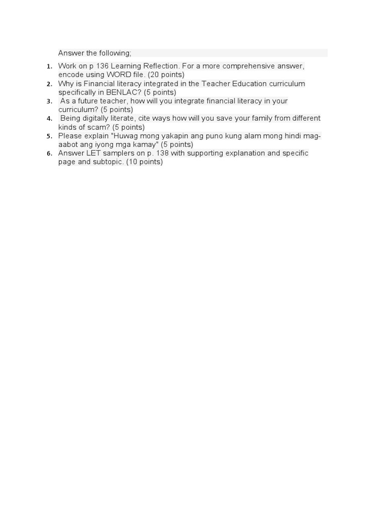 BENLAC Final Term Activity 3 | PDF