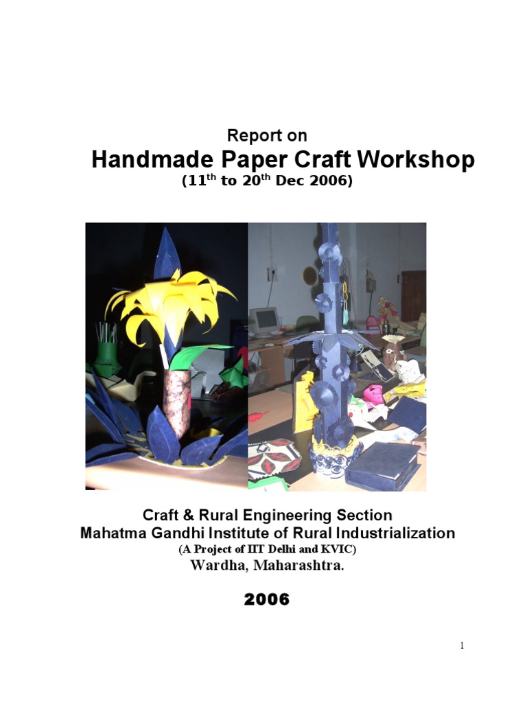 Handmade Paper Craft Workshop Report | PDF | Paper | Cotton