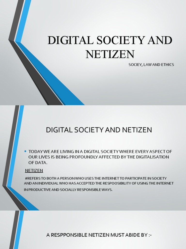 Digital Society and Responsible Netizens | PDF | Internet | Computing