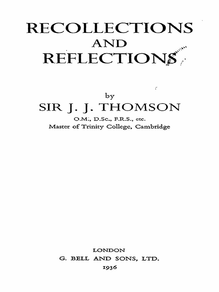 Joseph Thomson - Recollections and Reflections | PDF
