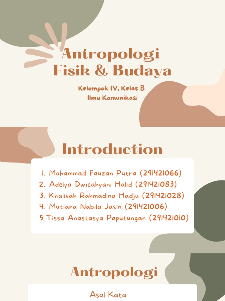 Antropologi: Fisik & Budaya | PDF | Sejarah