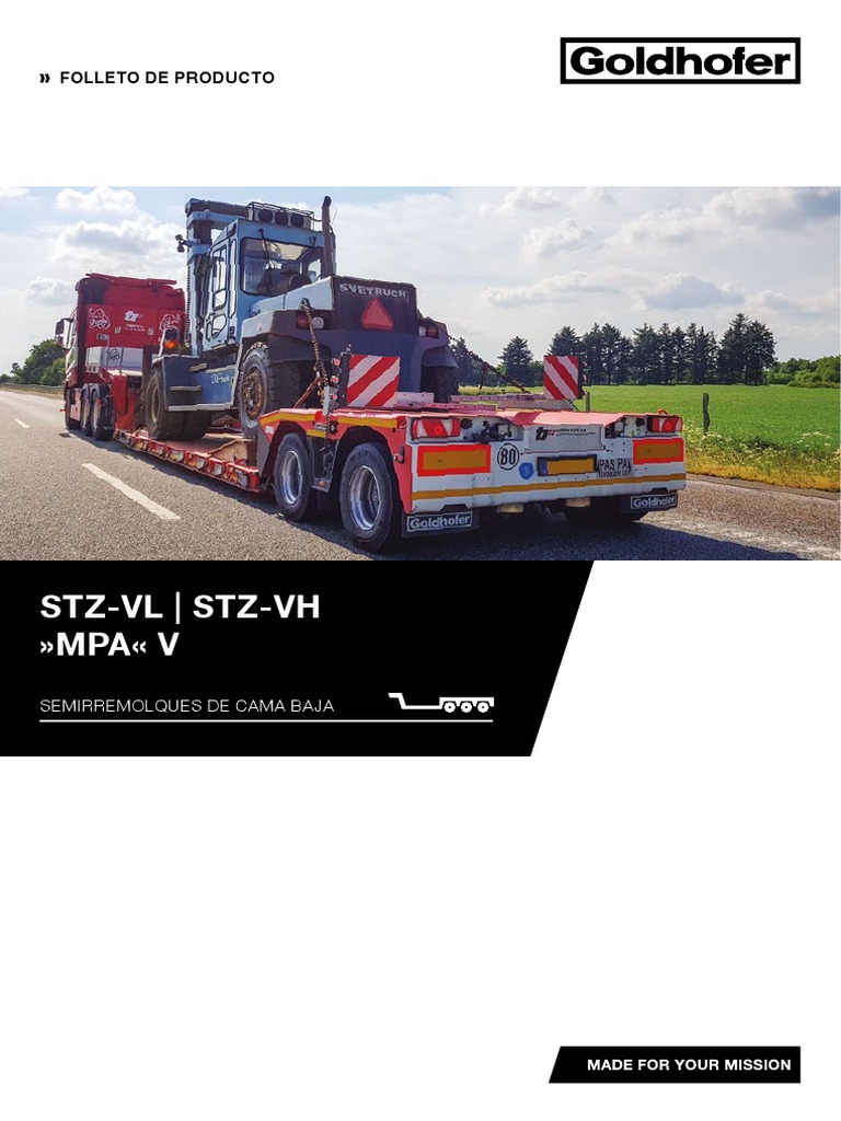Goldhofer STZ-VL - STZ-VH - Mpa-V - Es-A4 | PDF | Eje | Tecnologías ...