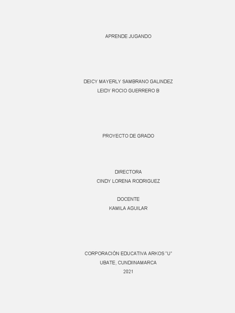 Aprende Jugando | PDF | Aprendizaje | Educación de la primera infancia