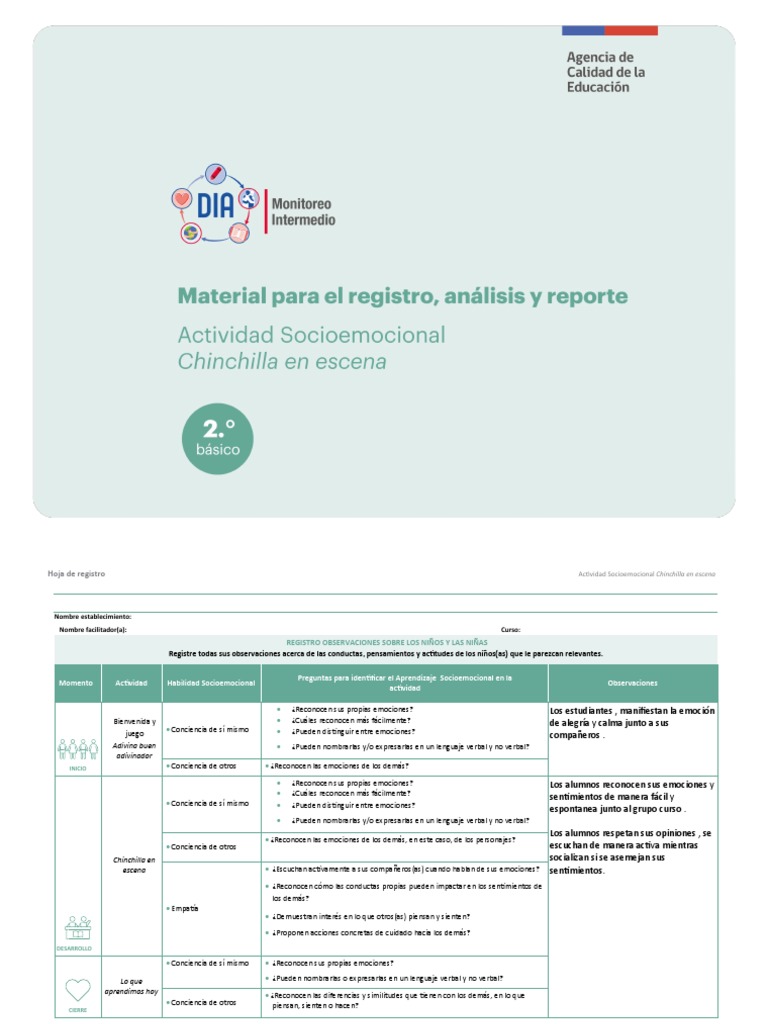 Material - de - Registro - 2 - Basico A | PDF | Las emociones | Empatía