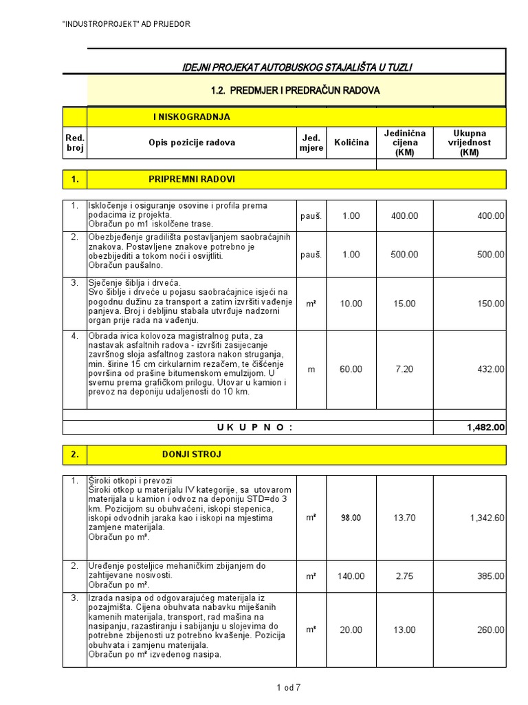 1.2 Predračun | PDF