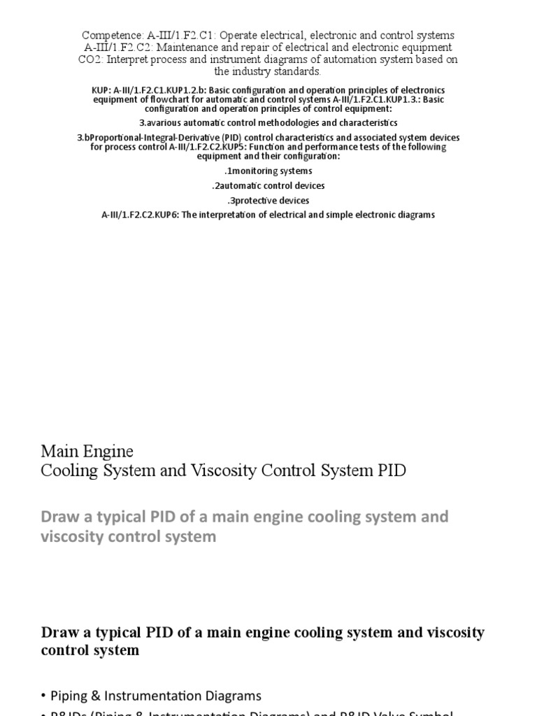 Week 8 Pid Control Main Engine Pdf Instrumentation System