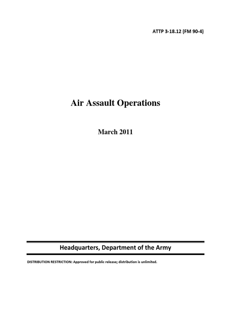 Air Assault Operations - FM 90-4 - U.S. Army - 01MAR11 | PDF | Air Assault | Military
